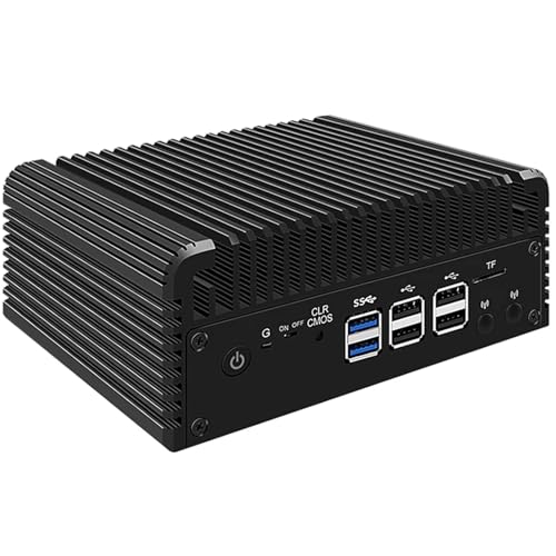 KingnovyPC Upgrade Firewall Micro Appliance, 4 Port i226 2.5GbE LAN Fanless Mini PC Celeron N100,No DDR5 No NVMe SSD Gigabit Ethernet AES-NI VPN Router Openwrt Barebone