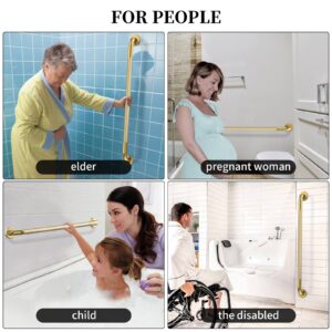 Brushed Nickel Shower Grab Bar w/Anti-Slip Knurled Grip 36 Inch, Zepolu Stainless Steel Bathroom Grab Bars, Safety Bar Balanced Handrail, Handicap Injury Elderly Senior Assist Support Shower Handle