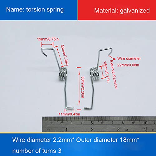 NentMent 2 Pack Spin Mop Bucket Spring Replacement Right Left Side Rebound V-Shaped Torsion Springs Foot Stepping Rotating Mop Buckets Spring Repair Parts