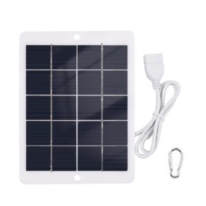 solar panel, decdeal 3w 5v portable solar charger waterproof solar panel charger for camping with usb interface for charging mobile phones mini fans led light