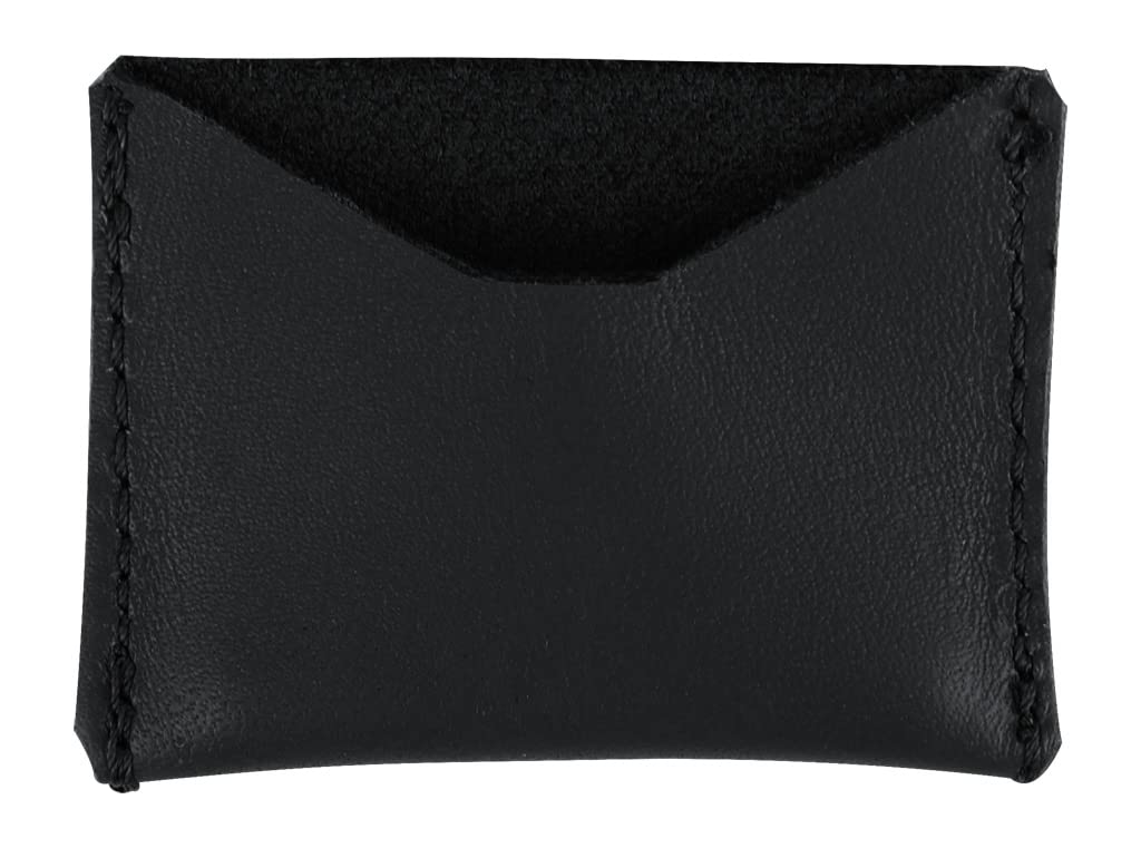 Redecker Leather Blade Guard Pouch for Razor, Travel-friendly Protective Sheath for Shaving Kit, Keeps Blades Sharp, Made in Germany, Black