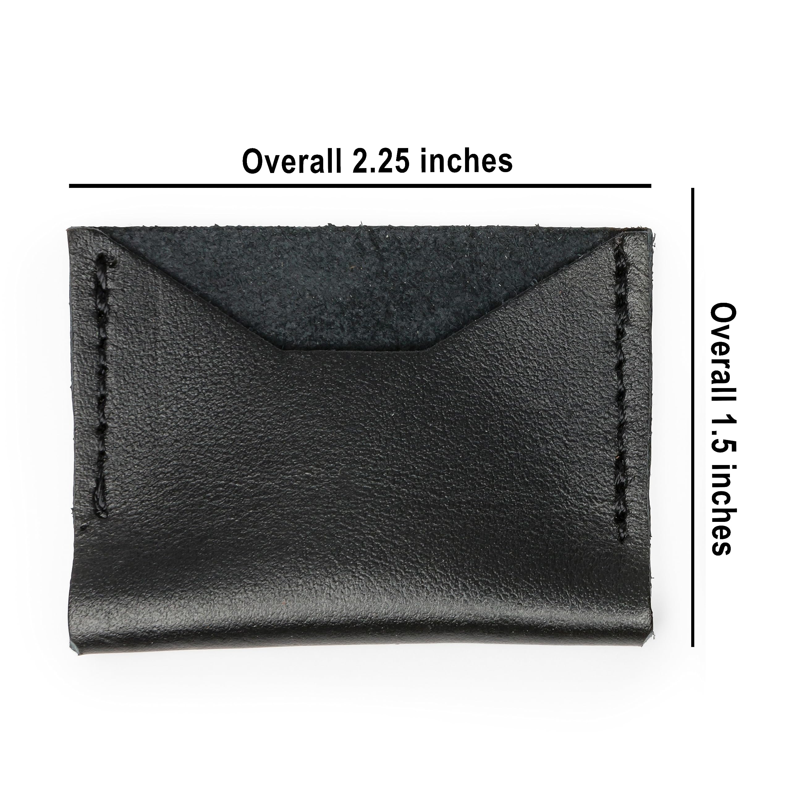 Redecker Leather Blade Guard Pouch for Razor, Travel-friendly Protective Sheath for Shaving Kit, Keeps Blades Sharp, Made in Germany, Black