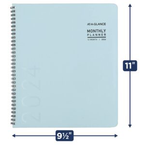 AT-A-GLANCE 2024 Monthly Planner, 9" x 11", Large, Contemporary Lite, Sky Blue (7026XL3824)