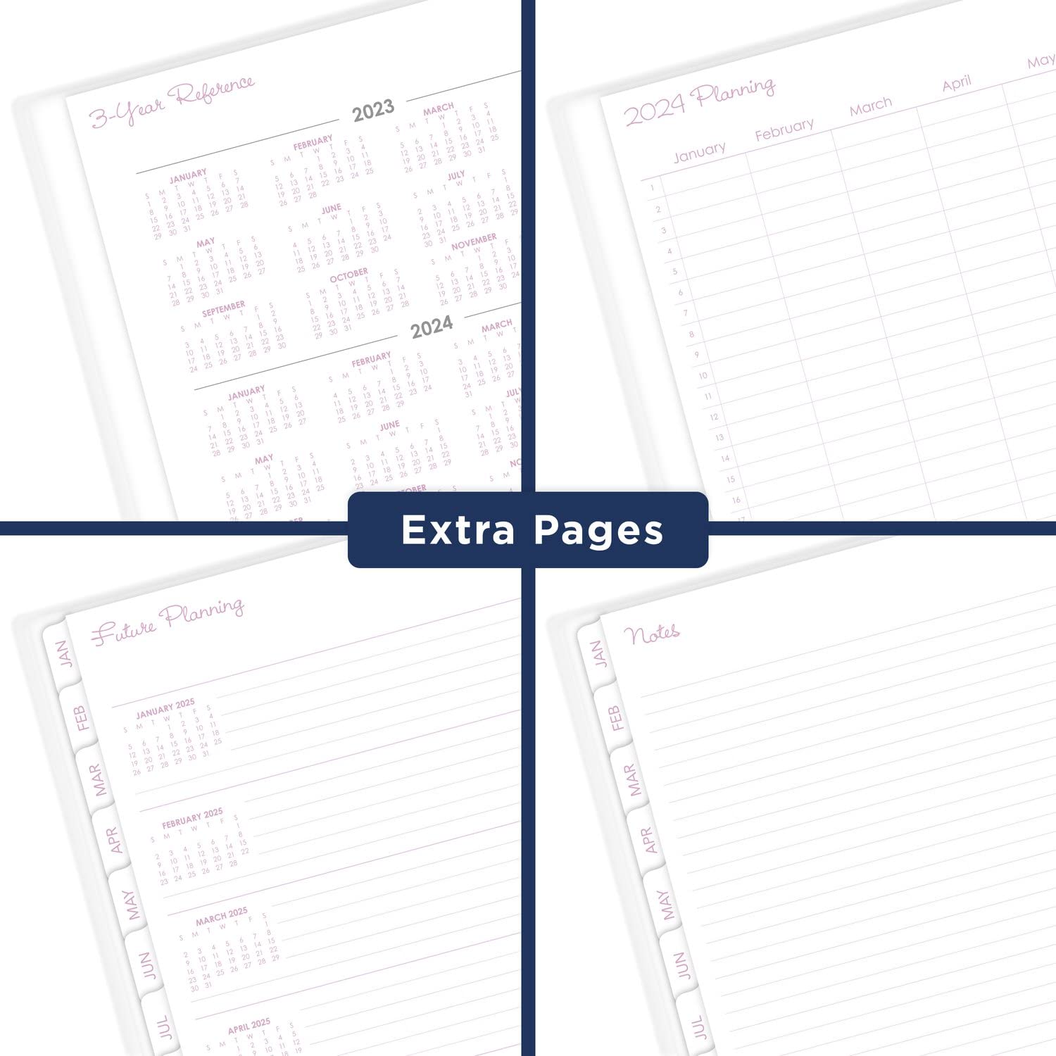 Cambridge 2024 Weekly & Monthly Planner, 8-1/2" x 11", Large, Mina (1134-905-24)