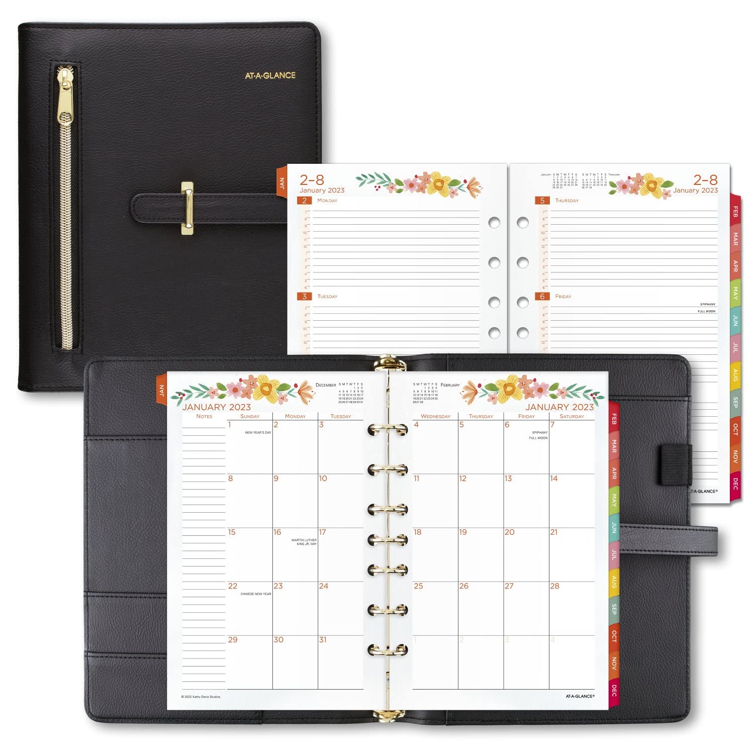 AT-A-GLANCE 2024 Monthly Planner Refill, 52132 DAY-TIMER, 5-1/2" x 8-1/2", Size 4, Desk Size, Kathy Davis (KD81-685-24)