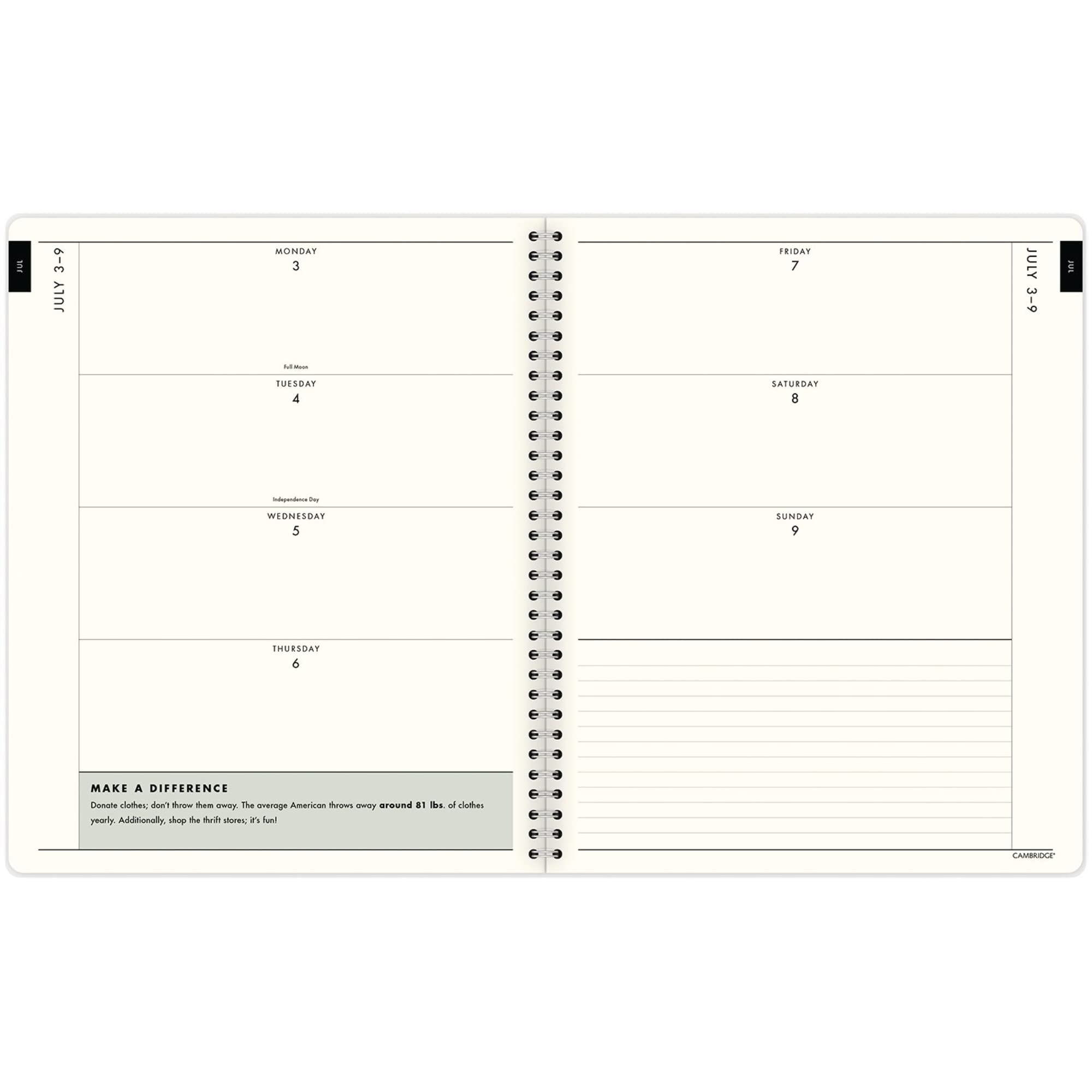 Cambridge greenpath Academic Year Weekly/Monthly Planner, greenpath Art, 11 x 9.87, Floral Cover, 12-Month (July to June): 2023 to 2024