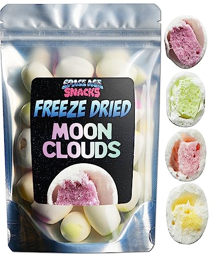 Premium Freeze Dried Candy - Moon Clouds Freeze Dried Candy Shipped in Box for Extra Protection - Space Age Snacks Freeze Dry Candy Freetles for All Ages (4 Ounce)