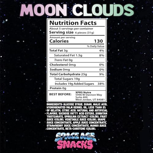 Premium Freeze Dried Candy - Moon Clouds Freeze Dried Candy Shipped in Box for Extra Protection - Space Age Snacks Freeze Dry Candy Freetles for All Ages (4 Ounce)