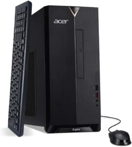 acer 2022 aspire mini tower desktop 10th intel i5-10400 6-core cpu- uhd graphics - 32gb ddr4-512gb nvme ssd + 1tb hdd - dvd writer - wifi 6 rj45 hdmi windows 10 pro w/ 32gb usb drive