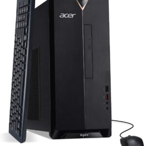 acer 2022 Aspire Mini Tower Desktop 10th Intel i5-10400 6-Core CPU- UHD Graphics - 32GB DDR4-512GB NVMe SSD + 1TB HDD - DVD Writer - WiFi 6 RJ45 HDMI Windows 10 Pro w/ 32GB USB Drive