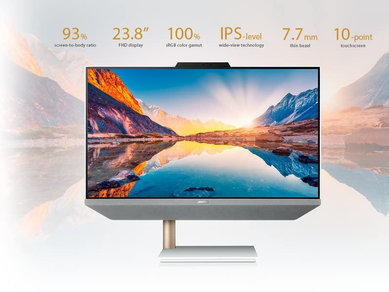 ASUS Zen AiO 24 Touch 1TB SSD 32GB RAM Extreme (AMD Ryzen Processor with 6 Cores and Max Boost 4.00GHz, 32 GB RAM, 1 TB SSD, 24" FHD Touchscreen, Win 10) Desktop All in One PC Computer M5401