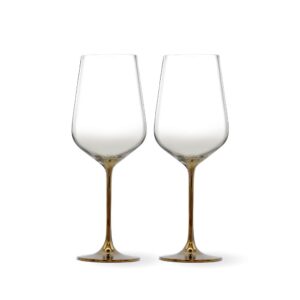 LEMONSODA Full-Bottle Premium Artisan Copper Wine Glasses (750 mL / 25 fl. oz) (Set of 2)