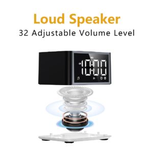 【3 in 1】 Sound Machine Dual Alarm Clock Night Light White Noise Machine 27 Sleeping Sounds for Adults Kids Precise 32 Level Volume Sleep Timer Memory Function Digital Clock with 30 Wake Up Sounds