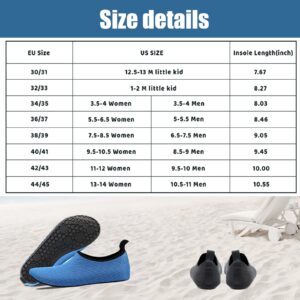 Water Shoes for Women Quick-Dry Aqua Socks Men Barefoot Shoes Swim Beach Accessories Slip-On Yoga Surf Aquatic Sports Black3-42/43