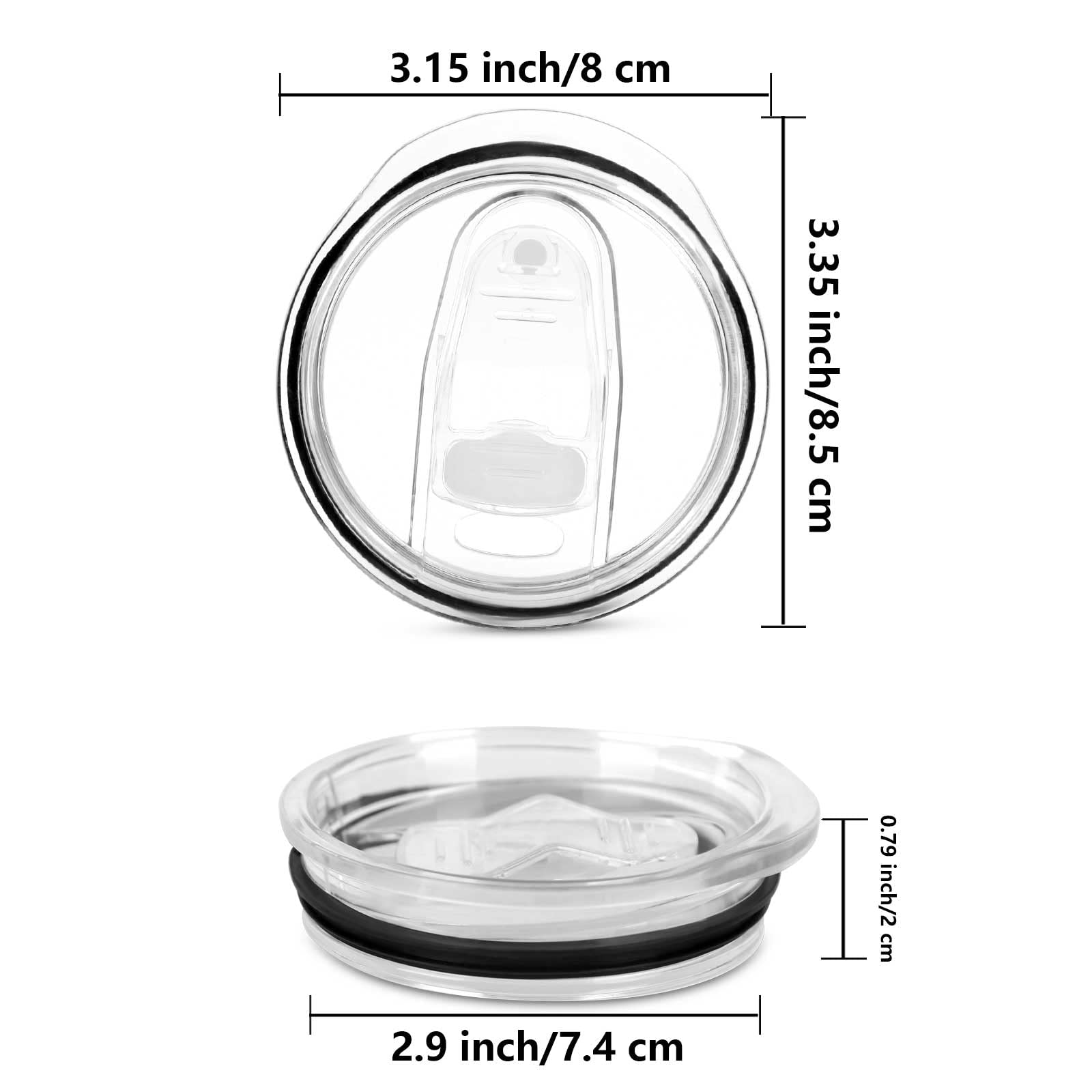 Wzaytia 2 Pack Replacement Lid for Skinny Tumbler 30 Oz, Fits for 2.9 Inch Inner Diameter, BPA Free Skinny Tumbler Lids