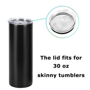 Wzaytia 2 Pack Replacement Lid for Skinny Tumbler 30 Oz, Fits for 2.9 Inch Inner Diameter, BPA Free Skinny Tumbler Lids