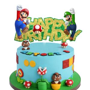 mario cake toppers, mario cupcake topper mario birthday party supplies for the mario party decoration