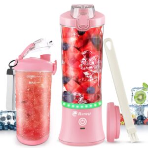 portable blender, personal blender for shakes and smoothies in the kitchen, personal size blender with rechargeable usb, best kitchen gadget 20 oz traveling fruit and veggie juicer cup with 6 blades