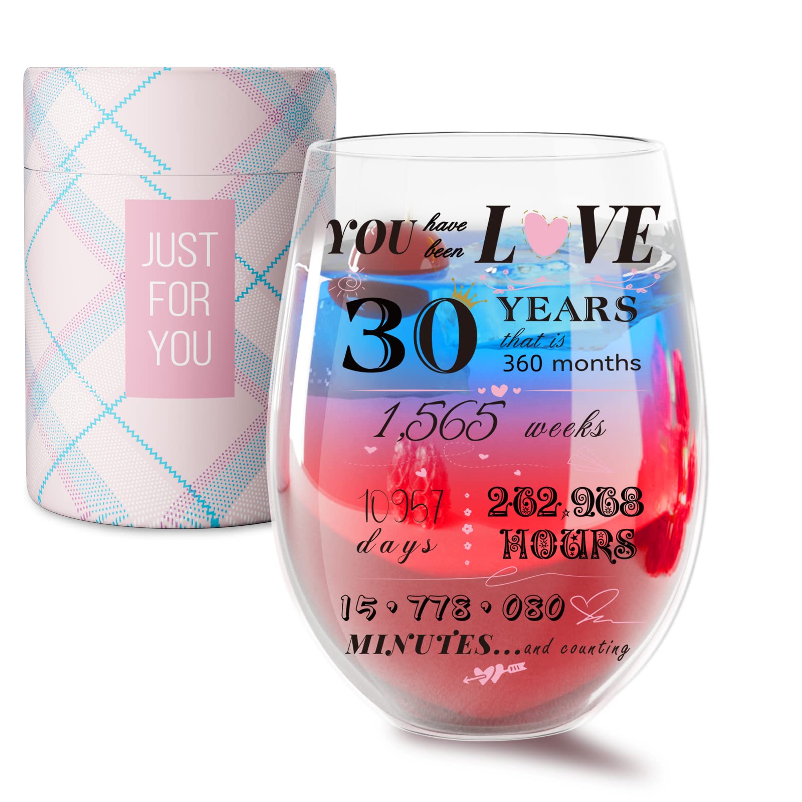 Lupow 40th Birthday Gifts for Women, Birthday Glasses Drinking Gifts Wine Glass Gift for Women, Funny Birthday Idea for 40 Year Old Women, Wife, Mom, Friend-18 oz