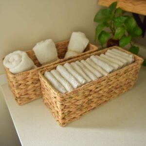 StorageWorks Water Hyacinth Wicker Baskets