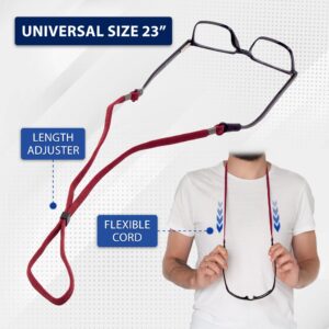 Eye Glasses Holders Around Neck - Glasses Strap Anti Slip - Sunglasses Strap Holder for Men Women - Eyeglasses Strap Lanyard - Eyeglass Holder Strap Chain - 4 Cords