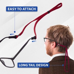 Eye Glasses Holders Around Neck - Glasses Strap Anti Slip - Sunglasses Strap Holder for Men Women - Eyeglasses Strap Lanyard - Eyeglass Holder Strap Chain - 4 Cords