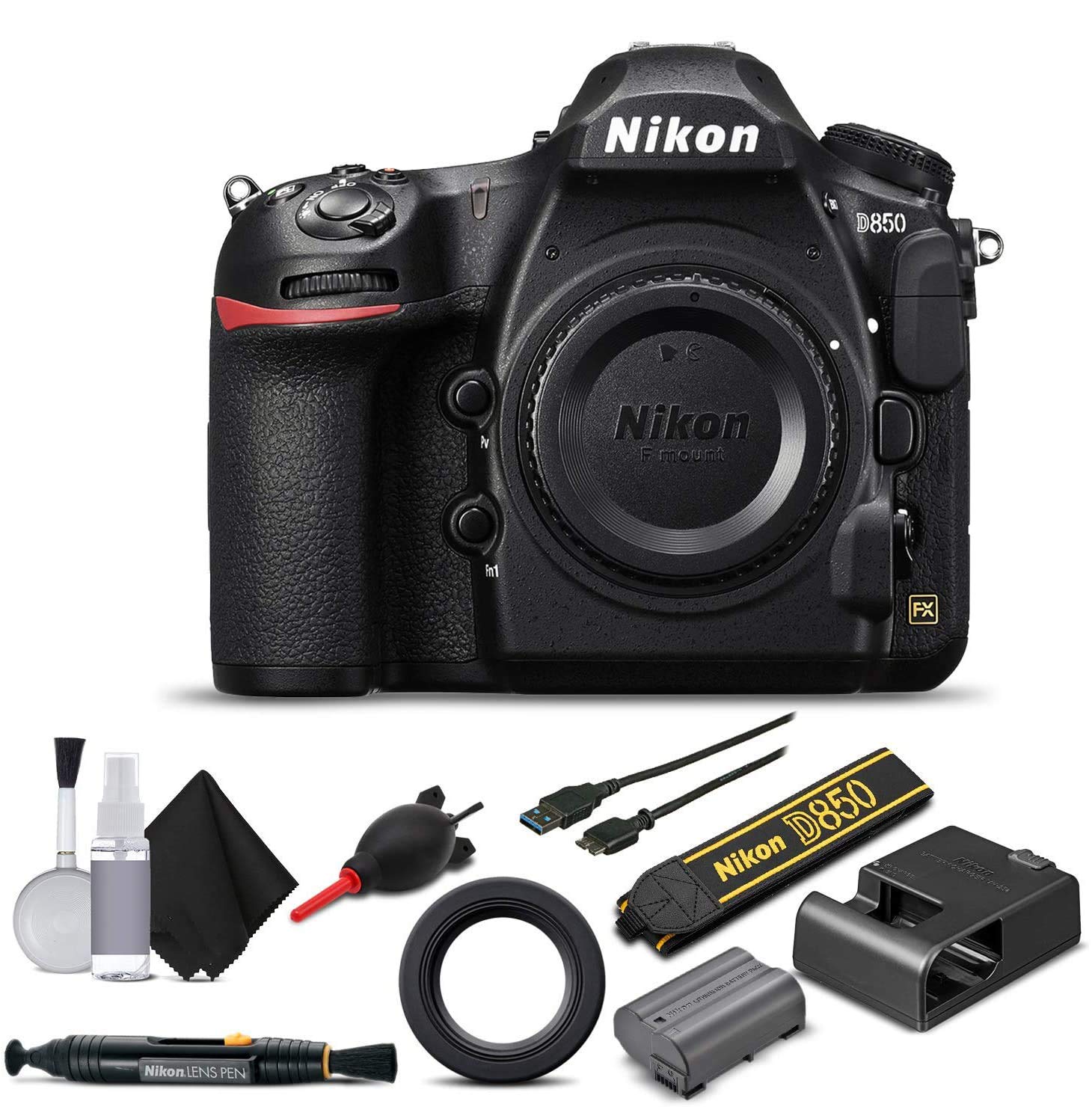 Nikon D850 Digital SLR Camera (Body Only) Starter Set (International Model) (Renewed)