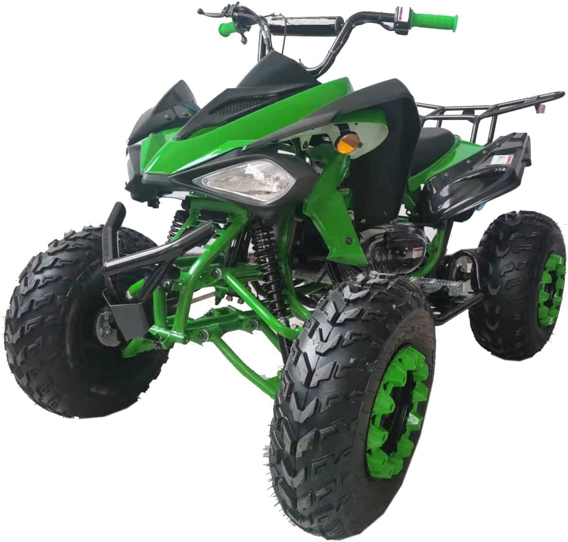 HHH 200cc Sports ATV with LED Headlights Automatic Transmission with Reverse, Big 23"/22" Tires! | Green