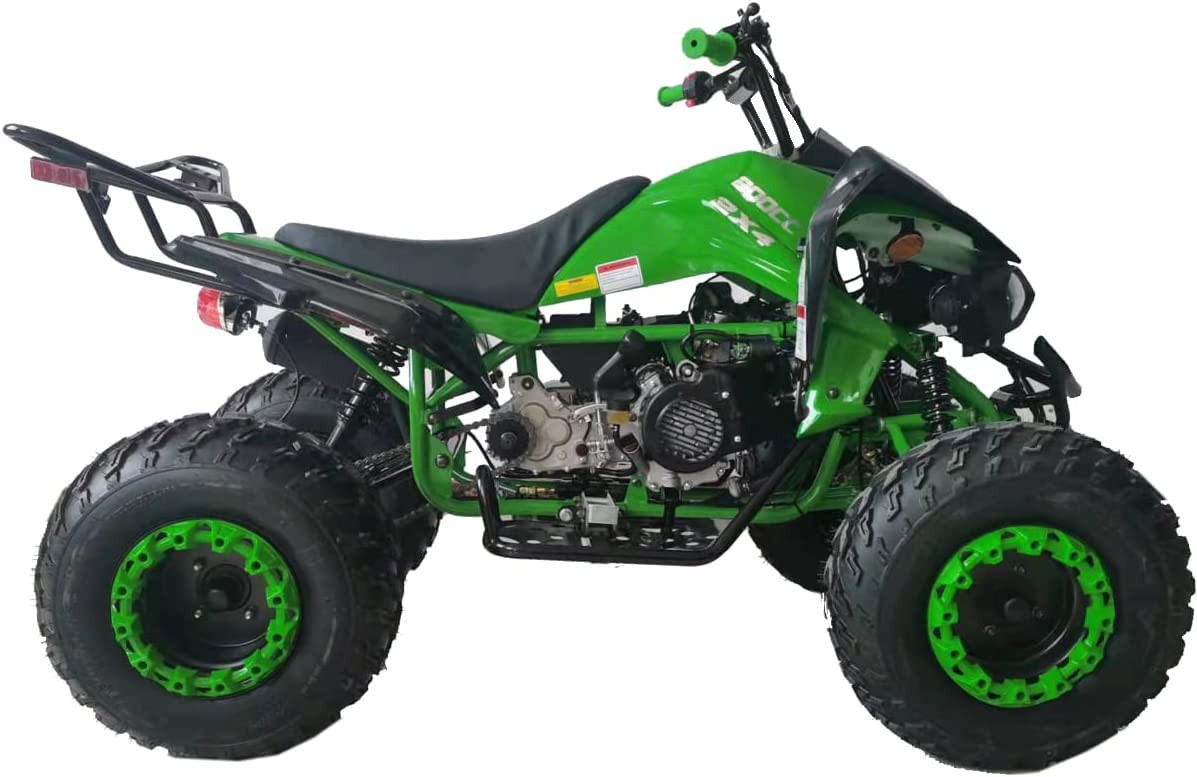 HHH 200cc Sports ATV with LED Headlights Automatic Transmission with Reverse, Big 23"/22" Tires! | Green