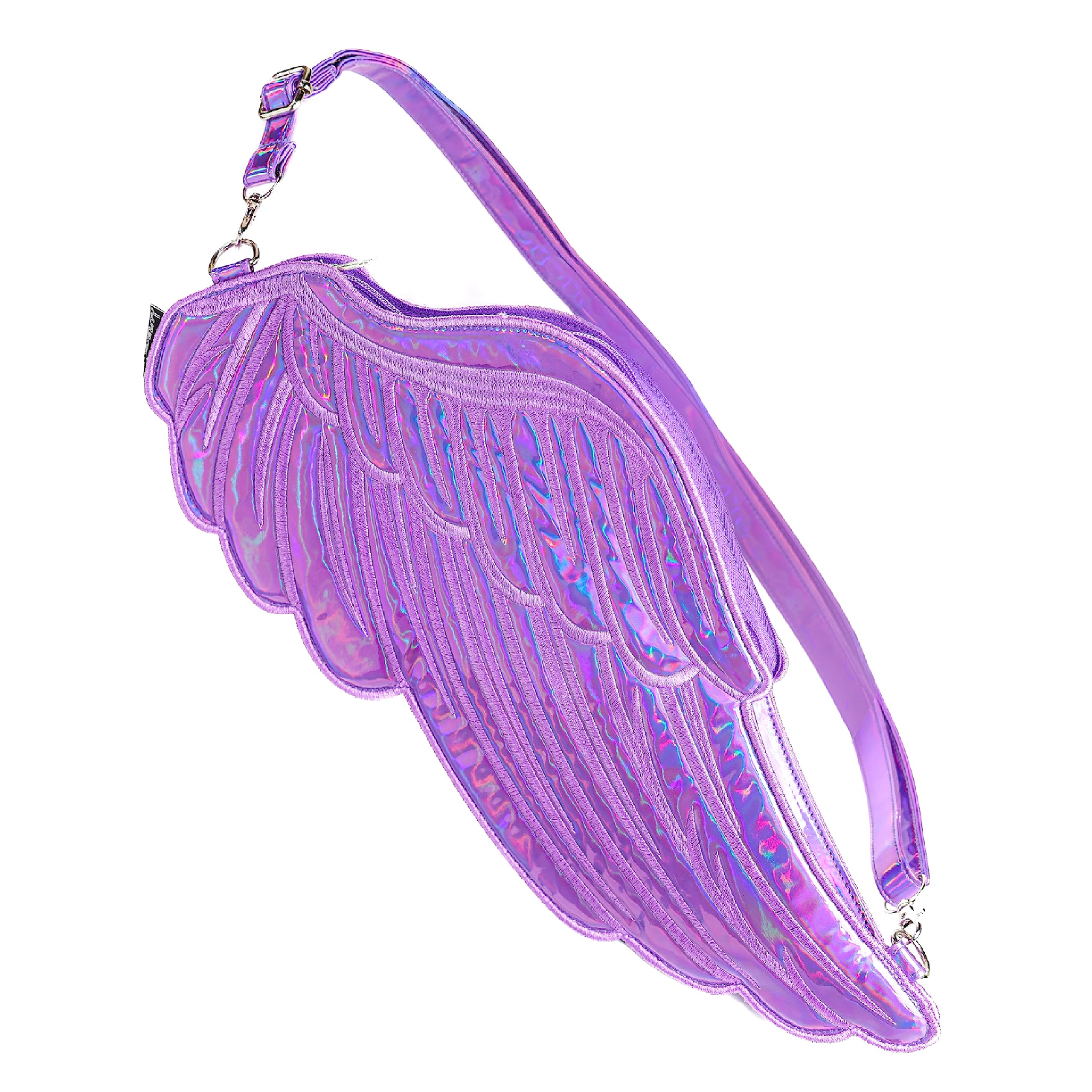 Fydelity Quiver Wings Backpack/Sling Bag Crossbody Festival Bag for Women Rave Bag Retro Crossbody Bag Cute Fanny Pack for Woman Concert Bag - Purple