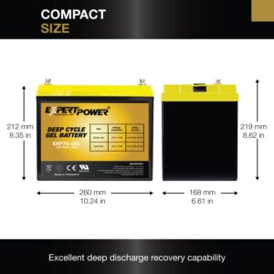 ExpertPower 210W 12V Solar Power Kit with Battery: 900Wh Gel Battery + 210W Mono Solar Panel + 20A MPPT Charge Controller for Off-Grid DC System in Cabin, Shed, DIY, Solar Projects and More