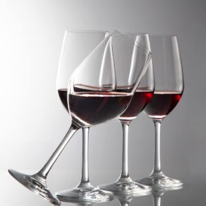 GIFORYA Wine Glasses Set of 2,16 OZ Crystal Clear Wine Glasses, Long Stem Red & White Wine Glasses for Daily Use or Birthday Gift, Lead-Free Premium Drinking Glassware