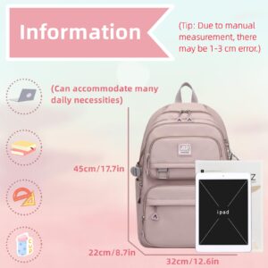 Armbq Girls Backpack Large-Capacity Middle Elementary School Casual Bookbag Kids Outdoor Travel bag Solid Color Daypack for Teens