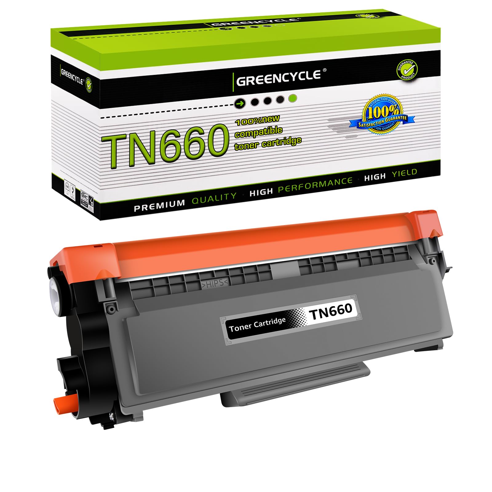 greencycle 1 Pack TN660 TN-660 TN630 TN-630 High Yield Toner Cartridge Compatible Replacement Compatible for Brother MFC-L2700DW DCP-L2540DW HL-L2360DW L2380DW MFC-L2740DW Laser Printer