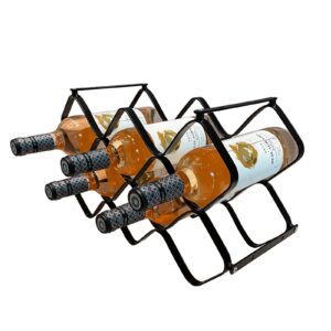 yehchi countertop wine rack freestanding,metal lattice 10 bottle wall mountable wine rack free mobile small wine rack holder,tabletop wine storage rack holder home kitchen bar cabinet black