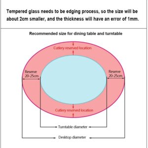 Tempered Glass Rotating Tray Tempered Glass Round Turntable Rotating Serving Tray Tempered Glass Lazy Susan for Dining Table Rotating Tray Glass Serving Plate (Size : 90cm/35inch)