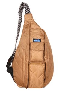 kavu original rope puff diamond quilted mini sling pack - taupe