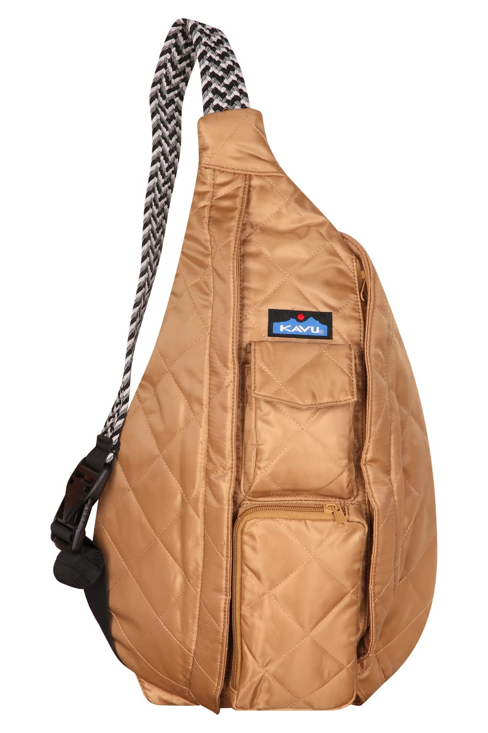 KAVU Original Rope Puff Diamond Quilted Mini Sling Pack - Taupe