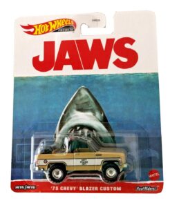 hot wheels premium retro entertainment '75 chevy blazer custom die cast car [jaws]