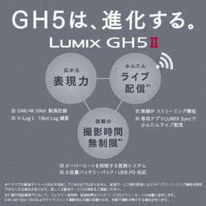 Panasonic DC-GH5M2 LUMIX 5G/4K/Live Support/USB Charging Digital Camera Japan Version (Body only) (Renewed)