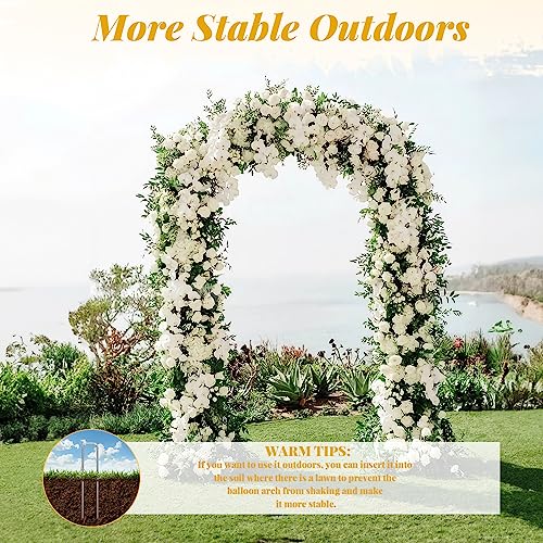 Fogein Wedding Arch Backdrop Stand, 6 FT Square Metal Arch Backdrop Stand for Wedding Ceremony Photo Booth, Outdoor Indoor Birthday Party, Garden Floral Balloon Arch Decoration(Gold)