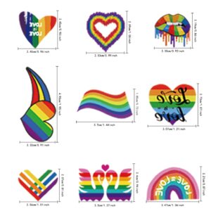 200+ Pcs Pride Tattoos,Gay Pride Tattoos, 20 Sheets Pride Temporary Tattoos, Waterproof Rainbow Flag Tattoo Stickers for Pride Equality Parades and Celebrations