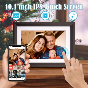 WiFi Digital Picture Frame 10.1 Inch Smart Digital Photo Frame with IPS Touch Screen HD Display, 16GB Storage Easy Setup to Share Photos or Videos Anywhere via Free Frameo APP (10.1 Inch Frame 3#)