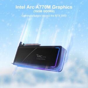 Intel Gaming Pc, 12th Core i7-12700H(14C/20T, 24MB Cache) Intel NUC 12 Enthusiast Mini PC, Intel Arc A770M 16GB GDDR6, 32GB DDR4 Ram, 1TB SSD, Support 8K/WiFi6E/BT5.3/Thunderbolt4/HDMI/DP/Win 11 Pro