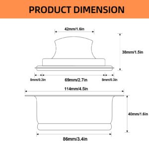 RQYEKDO Garbage Disposal Flange Stopper Collar Sink Baffle Kit, Kitchen Sink Flange Stopper Replacement Accessories,Stainless Steel,Fit Universal 3-1/2 Inch Standard Sink Drain Hole (Black)