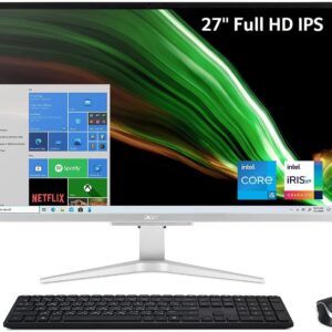 Acer 27-inch FHD(1920x1080) All-in-One Desktop (2023 New) | Intel 10-Core i5-1235U Processor | Iris Xe Graphics | WiFi 6 | RJ-45 | 24GB DDR4 1TB SSD | Win11 Pro