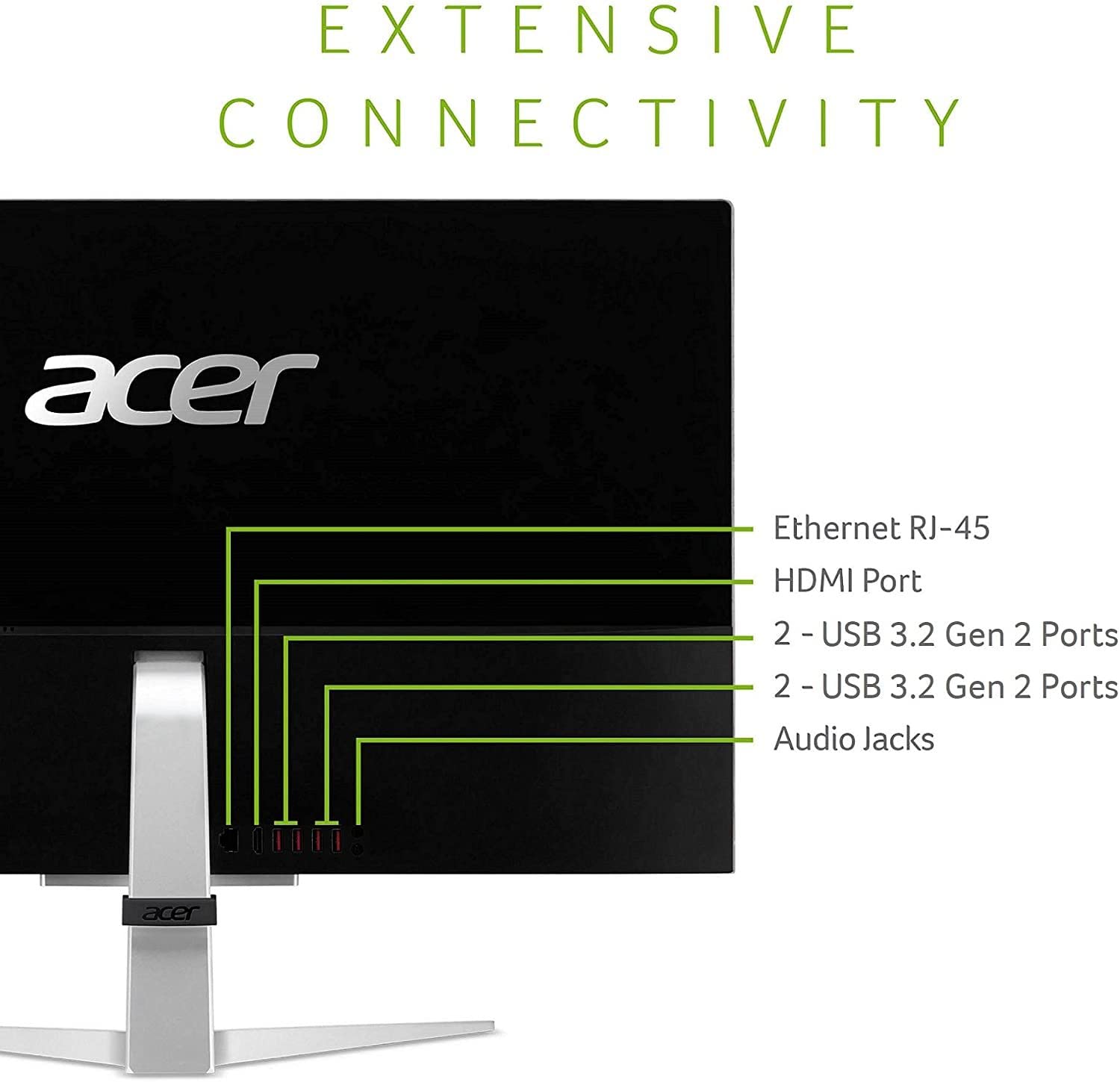 Acer 27-inch FHD(1920x1080) All-in-One Desktop (2023 New) | Intel 10-Core i5-1235U Processor | Iris Xe Graphics | WiFi 6 | RJ-45 | 24GB DDR4 1TB SSD | Win11 Pro