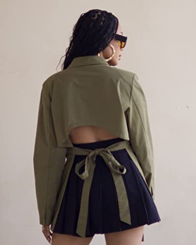 The Drop Women's Martini Olive Utility Jacket by @thenotoriouskia, L