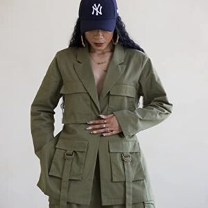 The Drop Women's Martini Olive Utility Jacket by @thenotoriouskia, L