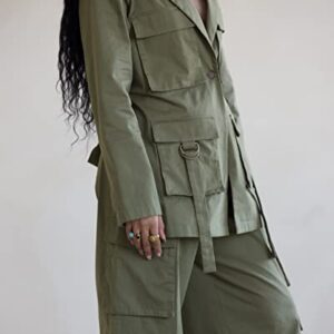 The Drop Women's Martini Olive Utility Jacket by @thenotoriouskia, L